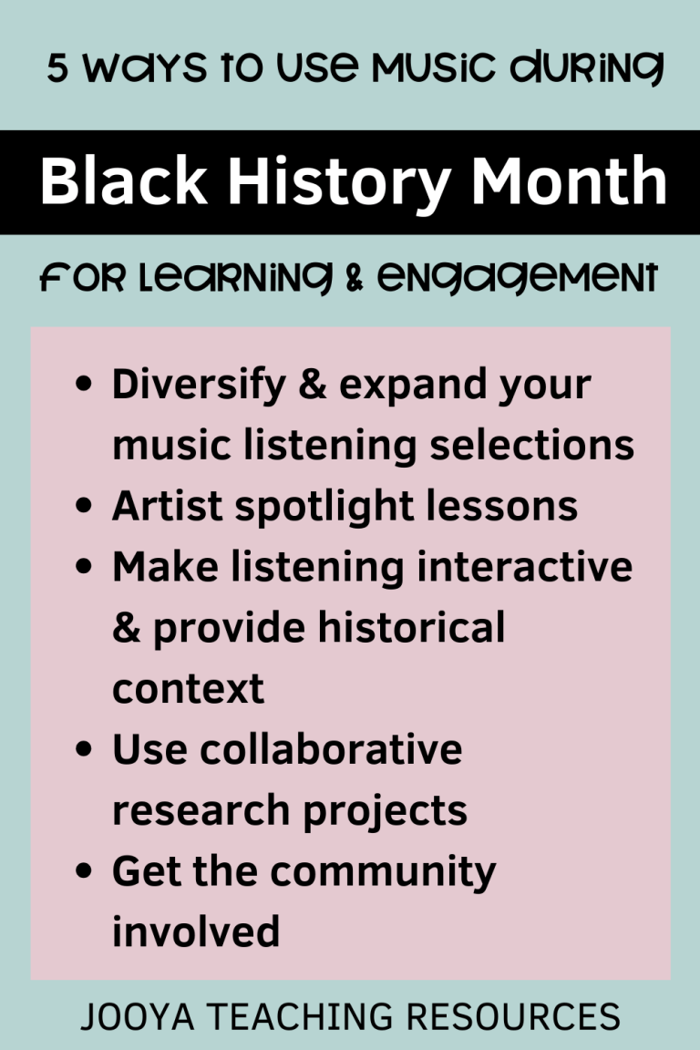20 Easy Lessons for Celebrating Black History Month in Music Class ...