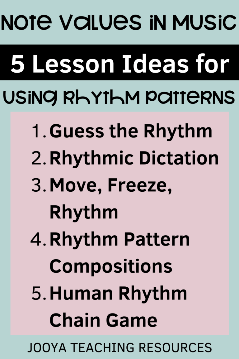 10 Simple Strategies to Teach Note Values in Music with Rhythm Patterns ...