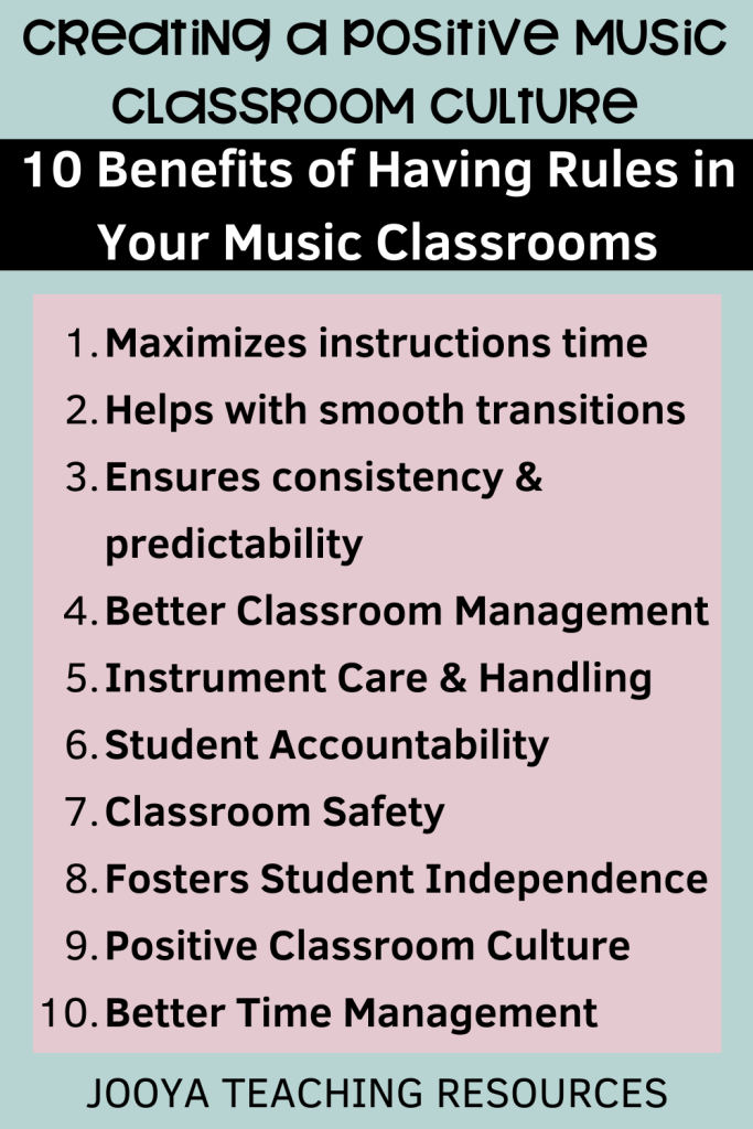 Creating Positive Music Classrooms with these 5 Simple Rules - Jooya ...