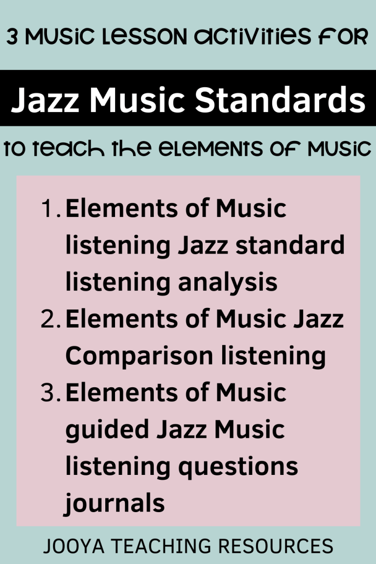 12 Jazz Music Lesson Ideas for the General Music Classroom - Jooya ...