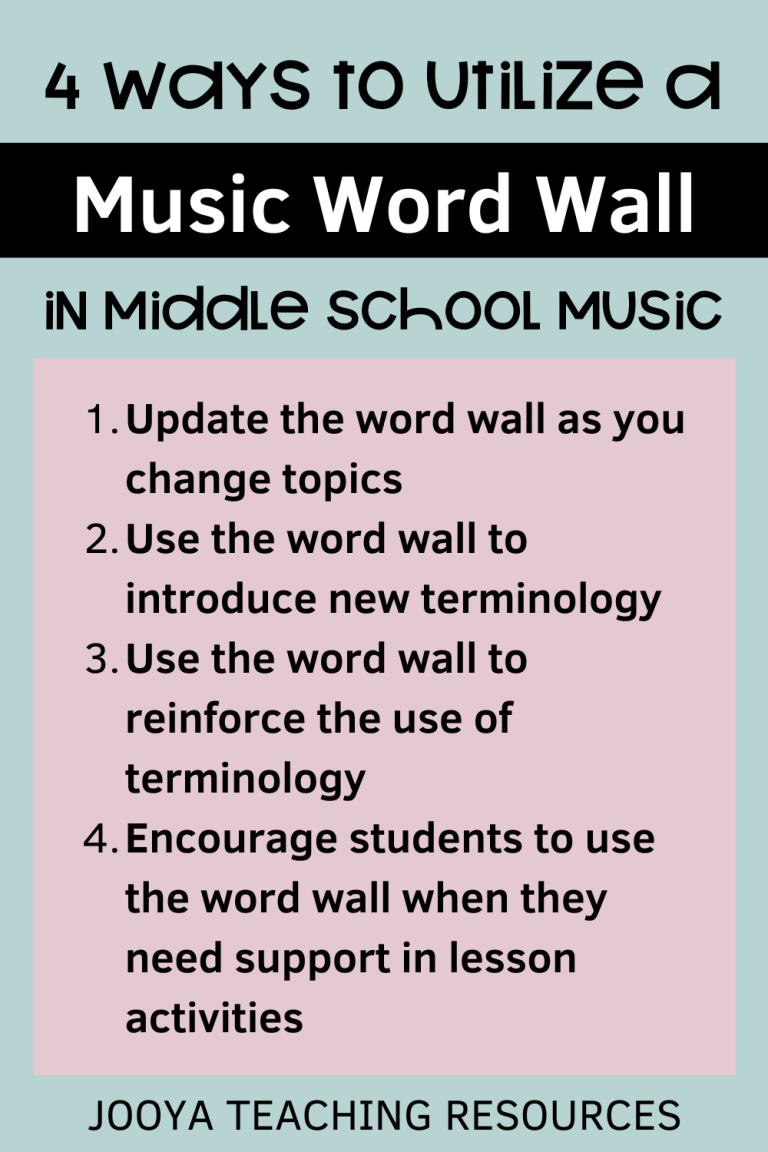 Simple Word Wall Ideas for Classroom Music Activities - Jooya Teaching ...