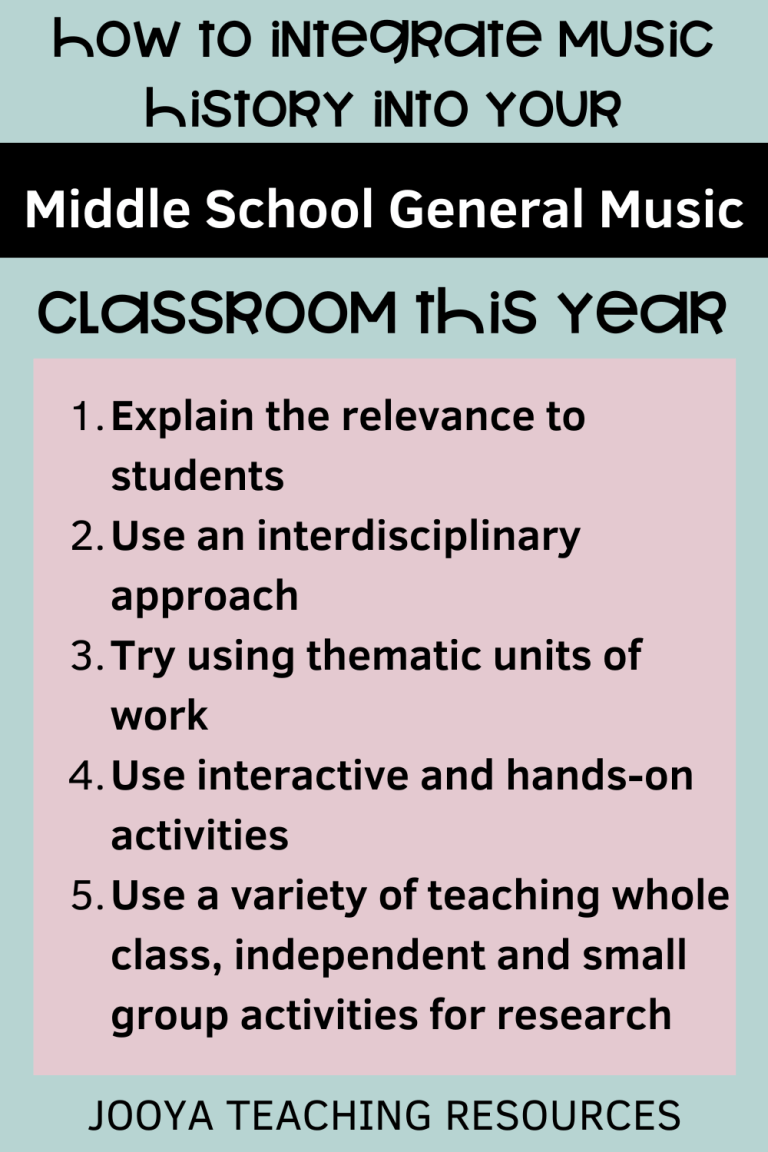 18 Resources for Your Middle School General Music Curriculum - Jooya ...