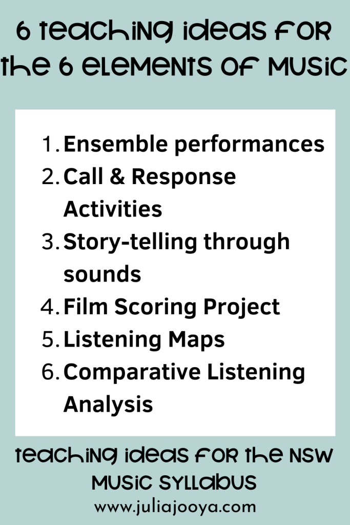 New NSW Music Syllabus - Teaching Ideas & Resources for the 6 Elements ...