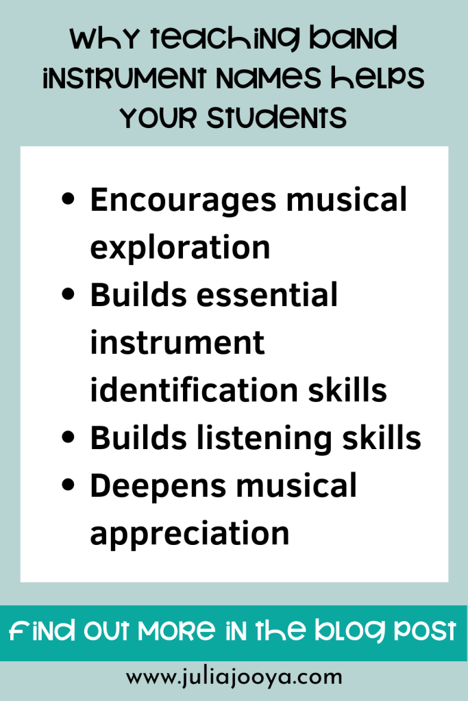 10 Fun Lesson Ideas to Teach Band Instrument Names in Music - Jooya ...