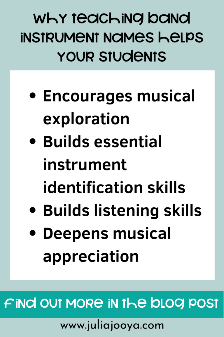 10 Fun Lesson Ideas to Teach Band Instrument Names in Music - Jooya ...