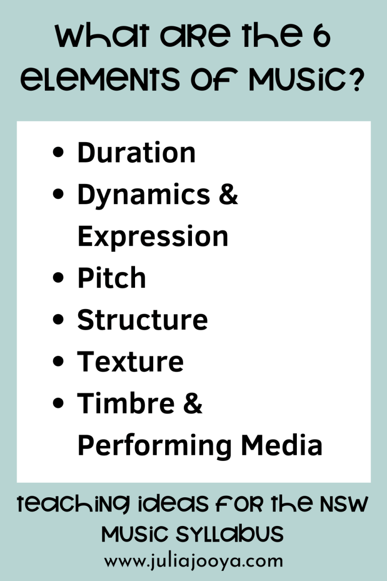 New NSW Music Syllabus - Teaching Ideas & Resources for the 6 Elements ...